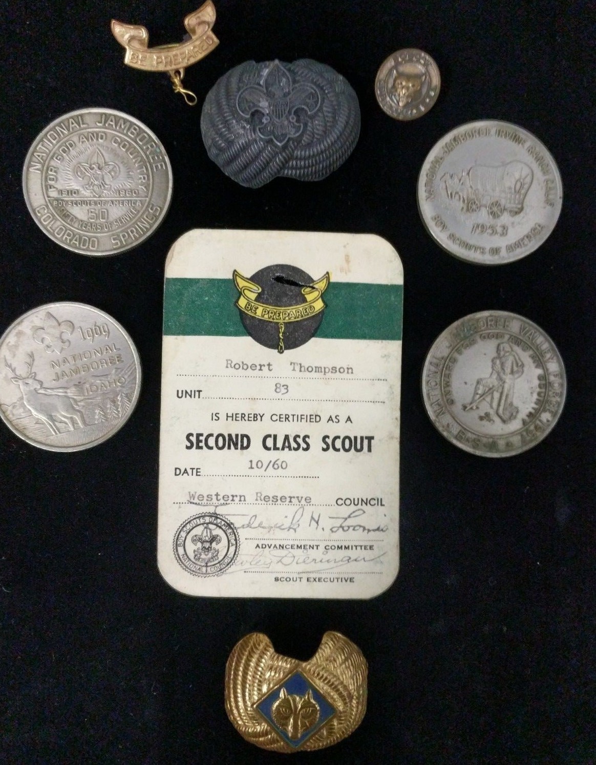 Vintage 1960 + Boy Scout Tokens Badge Pins Lot 9 Pieces Inventory Lot ...