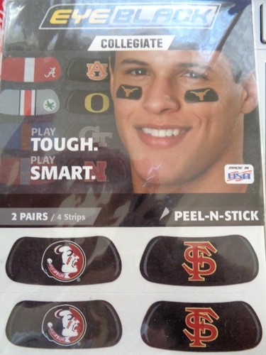 EyeBlack Collegiate Peel-N-Stick Fan Strips Florida State & UCF Univ of ...