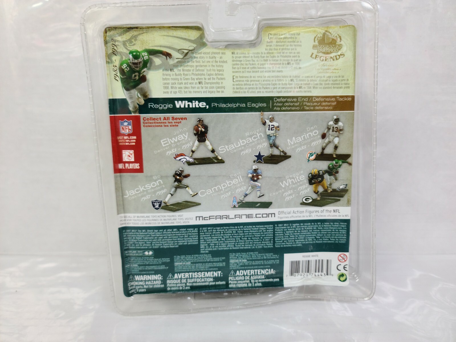 Reggie White McFarlane Toys Philadelphia Eagles Action Figure NFL ...