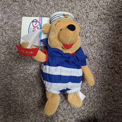 Disney Store Winnie the Pooh Sailor Nautical Beanbag Plush Toy NWT NOS ...