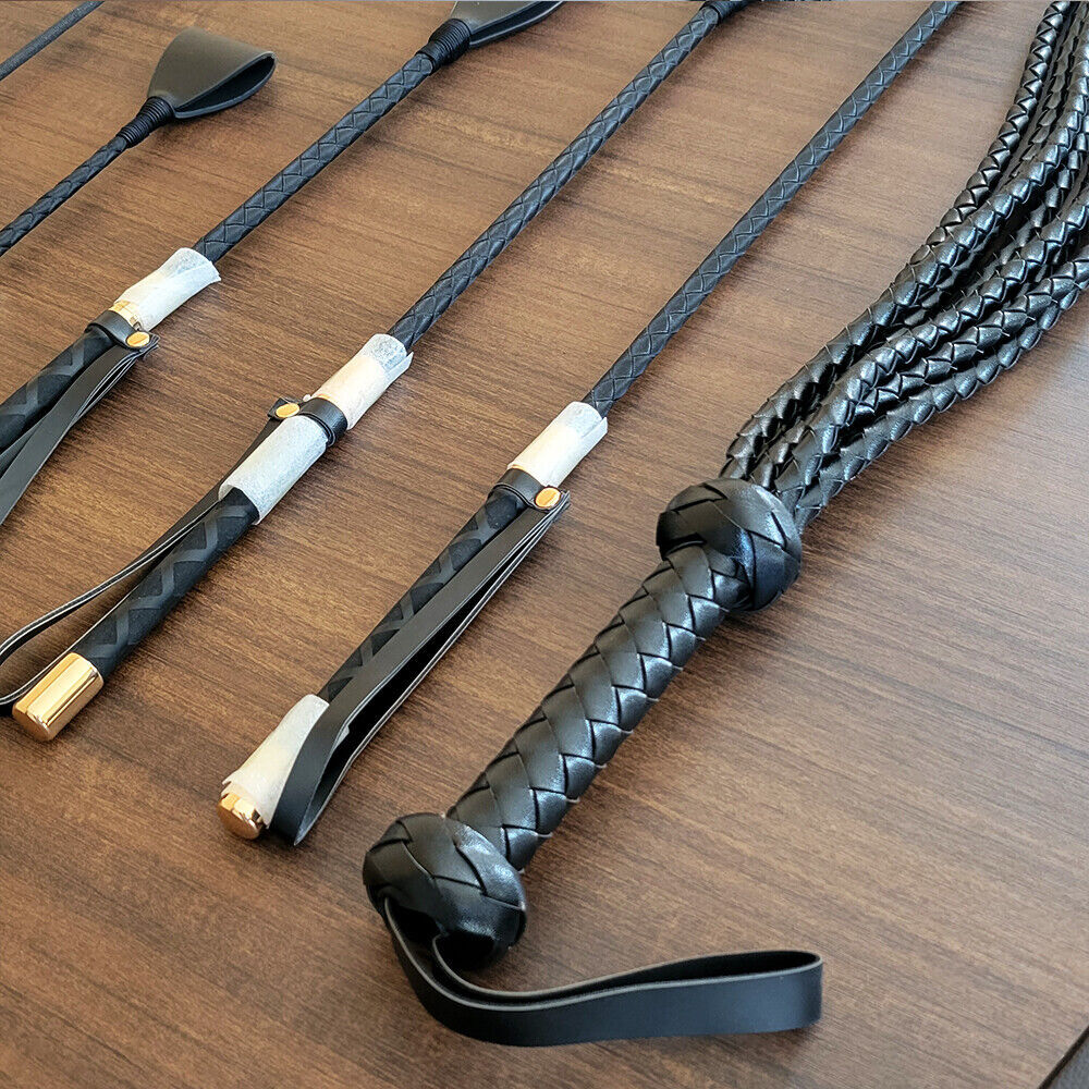PU Leather Spanking Paddle Staight Whip Flogger Bondage Couples bdsm ...