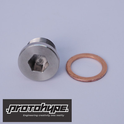 O2 Oxygen Sensor Block Off Bolt/Plug M18x1.5mm w/Copper Washer 10mm ...