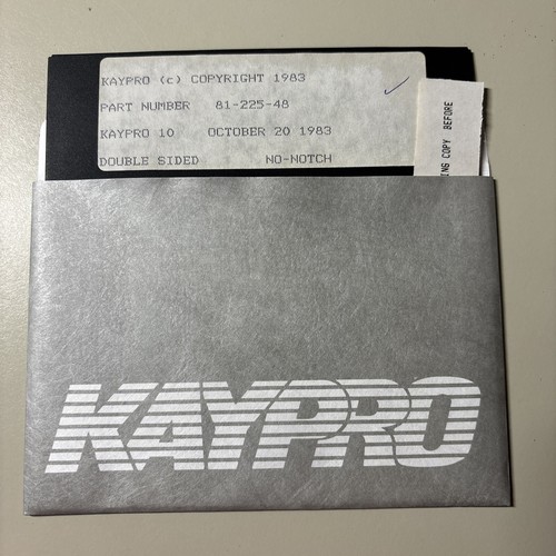 Vintage 1983 KAYPRO Double Sided Software 5.25” Floppy Disk VHTF | eBay