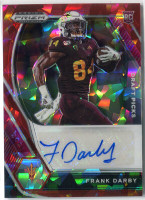 2021 FRANK DARBY PANINI PRIZM DRAFT PICKS RED CRACKED ICE ROOKIE AUTO ...