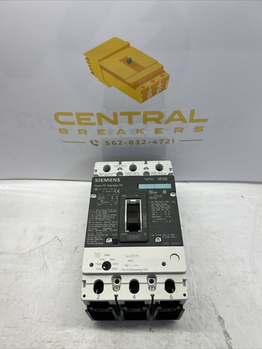 Siemens NFK3B225 Breaker 225A 600V 3P 18kA Frame - FG, Type NFGB ...