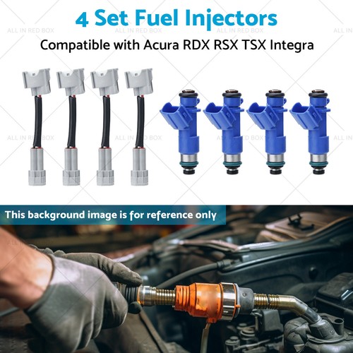 4 Set Fuel Injectors Suitable for Acura RDX RSX TSX Integra 16450-RWC ...