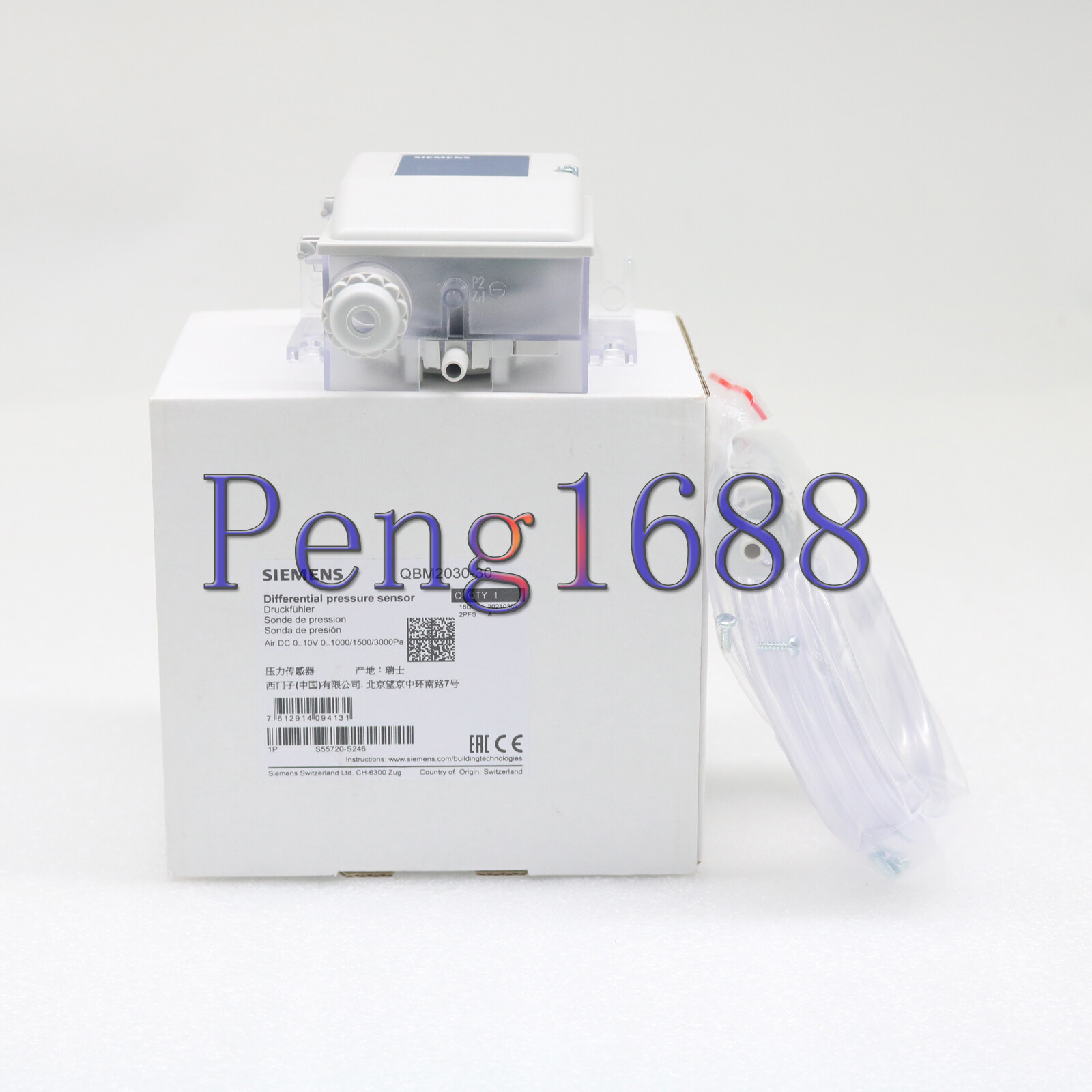 SIEMENS NEW QBM2030-30 Air Pressure Difference Sensor In Box free ...