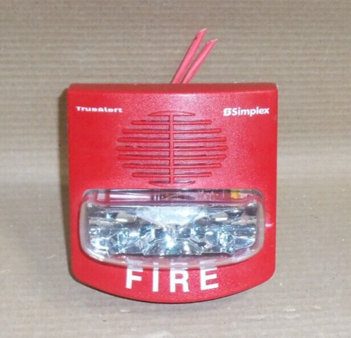 SIMPLEX 4906-9127 T/A AUDIBLE HORN VISUAL STROBE SIGNALING FIRE ALARM ...