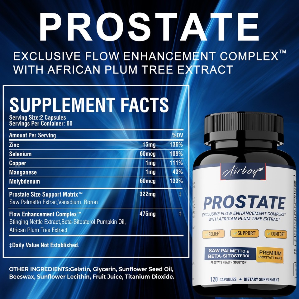 Prostate Capsules - Saw Palmetto,Stinging Nettle - Urinary Tract Health ...