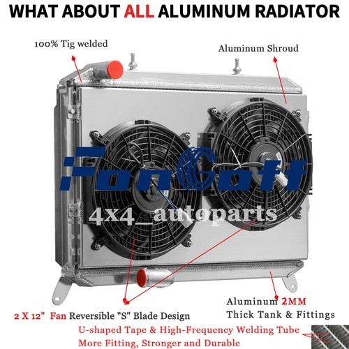 762 3-Row Aluminum Radiator+Shroud Fan For 1984-1988 85 Nissan 300ZX ...