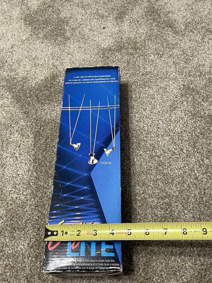 New EasyLite Chrome Halogen 3 Light Cable Kit W/ Plug In Transformer ...