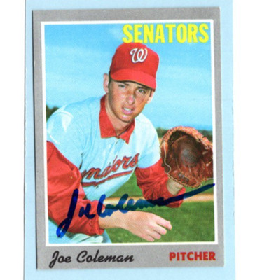 Autographed Joe Coleman Topps 1970 #127 Senators | eBay