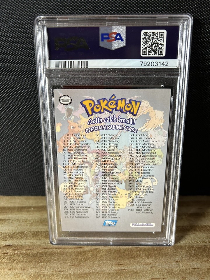 PSA 7 NM Topps Checklist Pokemon 1999 T.V. Animation Card 7746 | eBay
