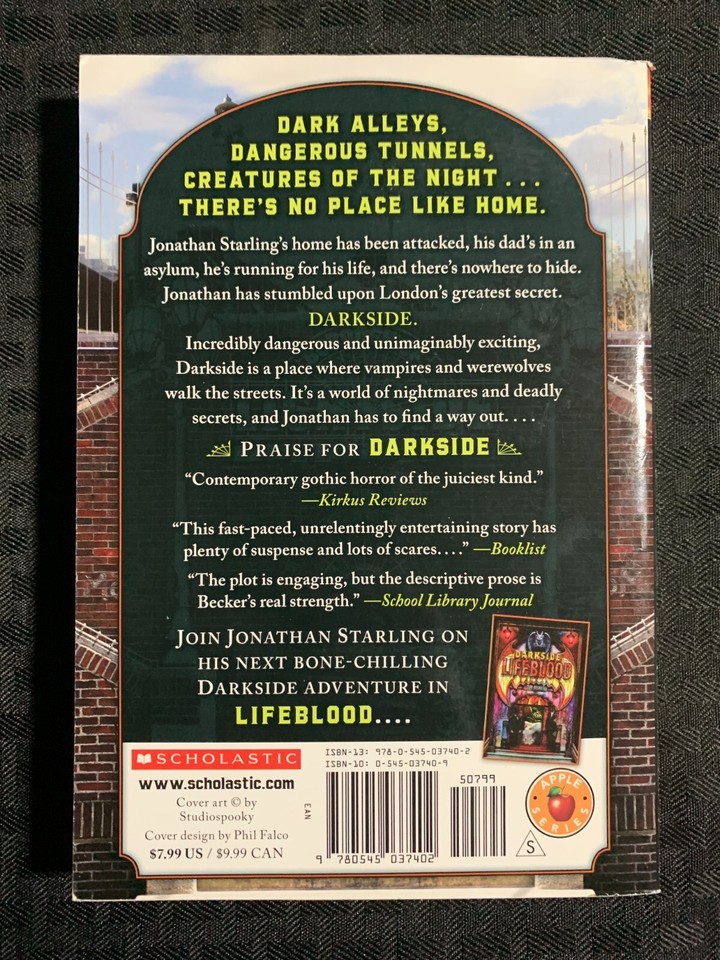 2009 DARKSIDE Book 1 by Tom Becker FVF 7.0 1st Scholastic Inc Paperback | eBay