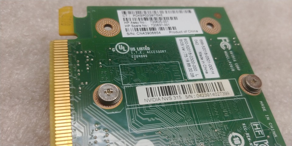 Dell NVIDIA NVS 315 1GB DDR3 PCIe-x16 Graphics Card MD7CH 0MD7CH P2018 ...