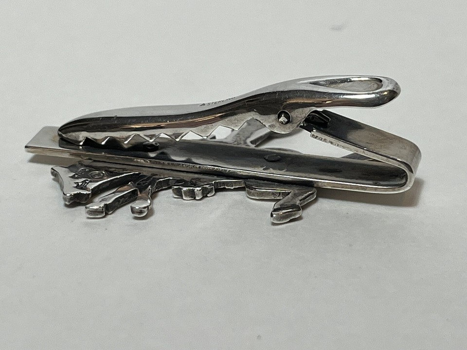 Vintage JEC Sterling Silver Tie Clip Bar Clip Rodeo Horse Cowboy ...