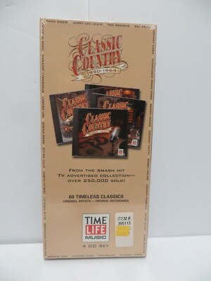 NEW Time Life "Classic Country" CD Set - 4 Discs - 60 Songs - 1950-1964 ...