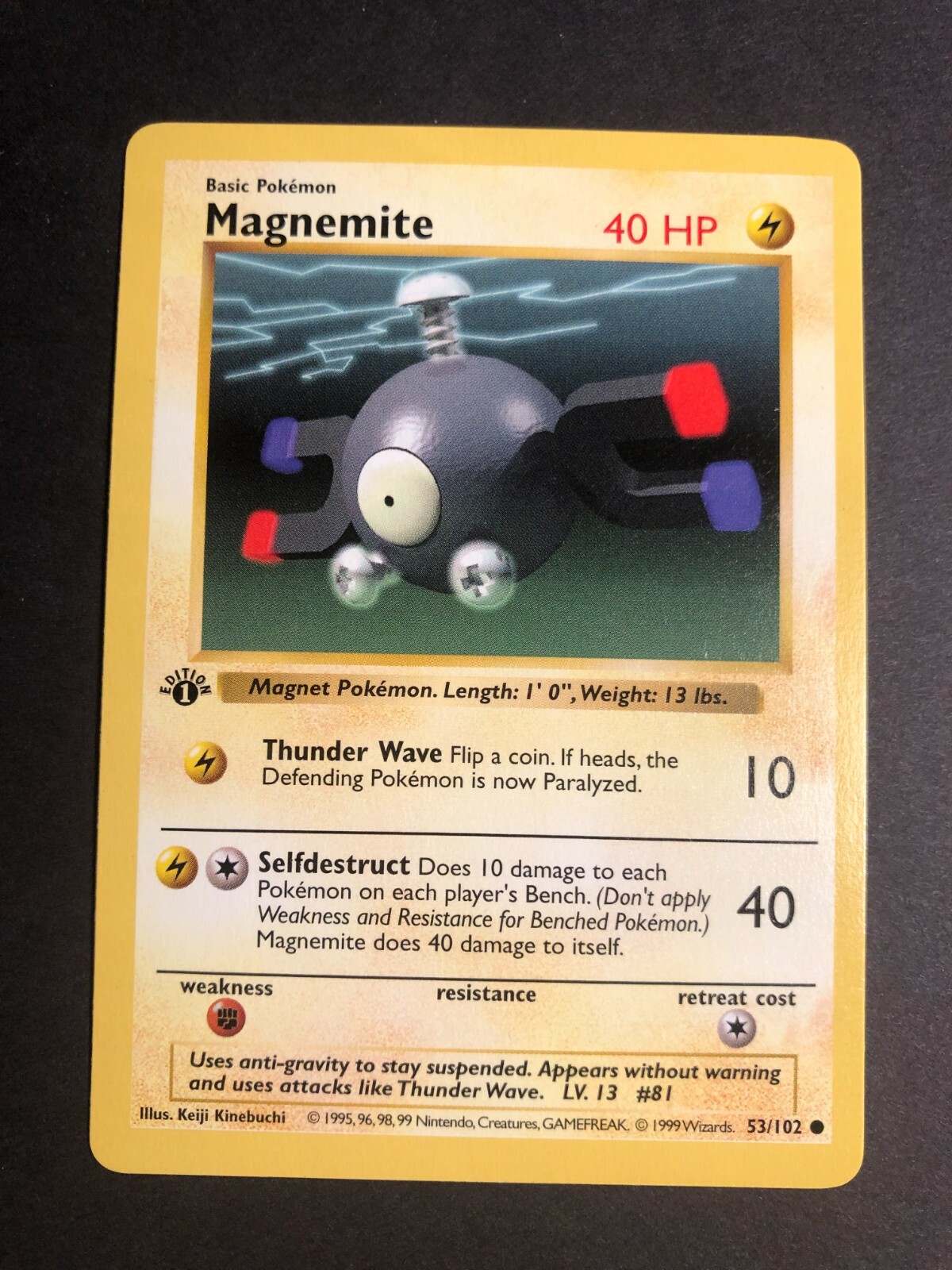 Pokemon Base Set 1st Edition Shadowless Magnemite 53/102 NM | eBay