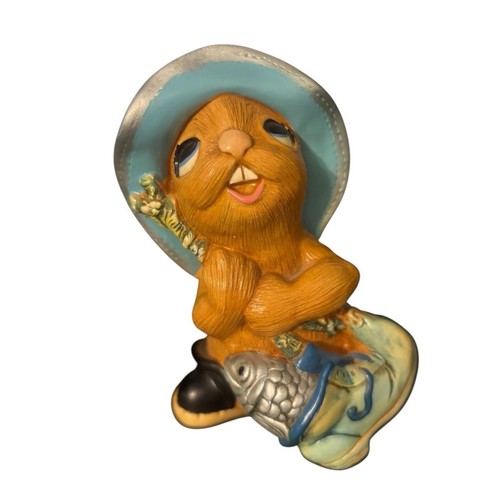 Vintage Pendelfin Bunny Rabbit Figurine Lot of 3 Fishing Praying ...