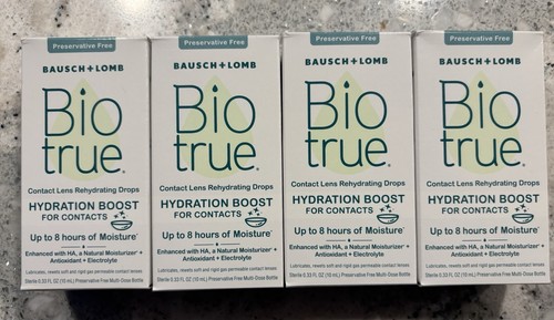 Bio True Hydration Boost for Contacts 0.33 fl oz 4 Boxes NIB Expires 7/2026 | eBay