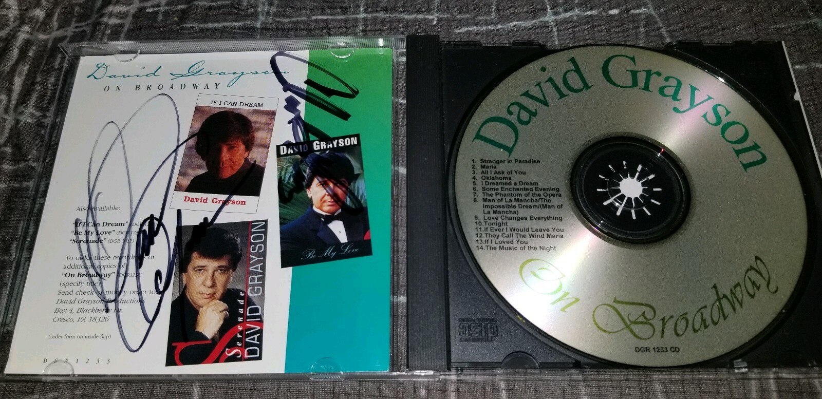 David Grayson On Broadway Autographed Cd | eBay