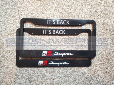 GR Supra It's Back 2 colors US/Canada License Plate Frames | eBay