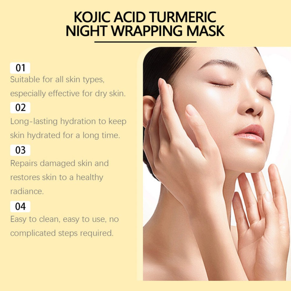 Kojic Acid Turmeric Collagen Peel-Off Mask - Night Wrapping Mask Fade ...