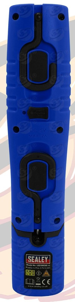 SEALEY SMD LED Work Light Torch Li-Ion Rechargeable Cordless Inspection ...