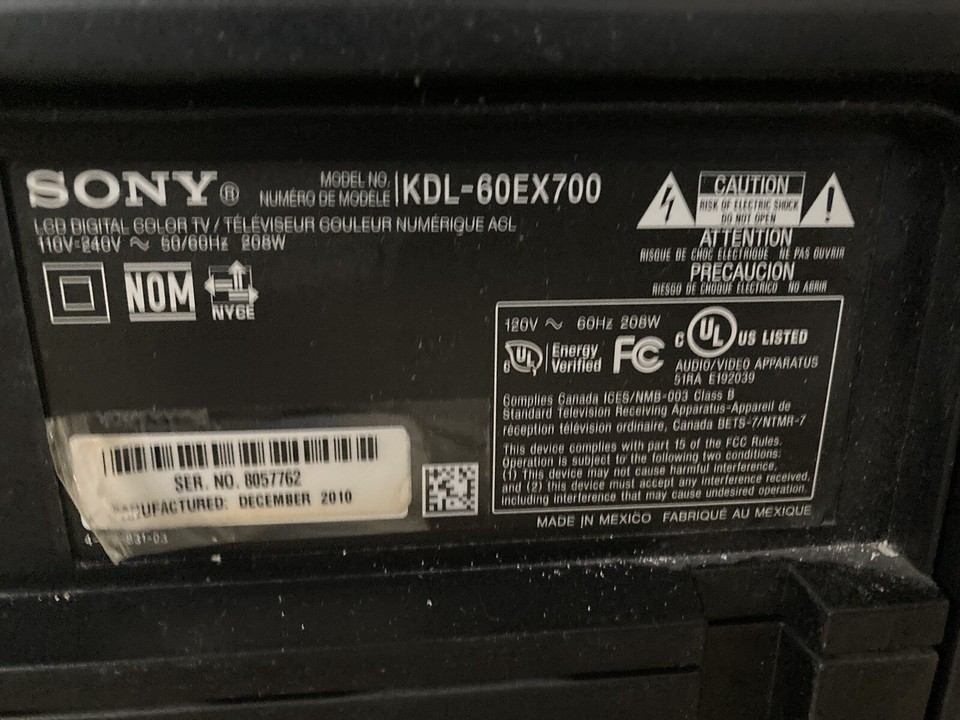Sony Bravia 60” Flat Screen TV (2010) Perfect Condition | eBay
