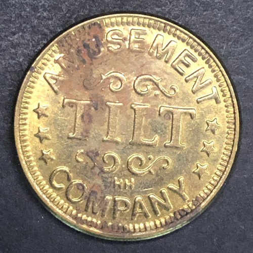 Amusement Company "Tilt" No Cash Value Token Brass 23mm | eBay