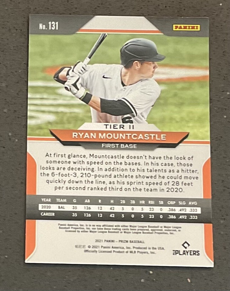 2021 Ryan Mountcastle tier 2 panini prizm rookie card RC No. 131 | eBay