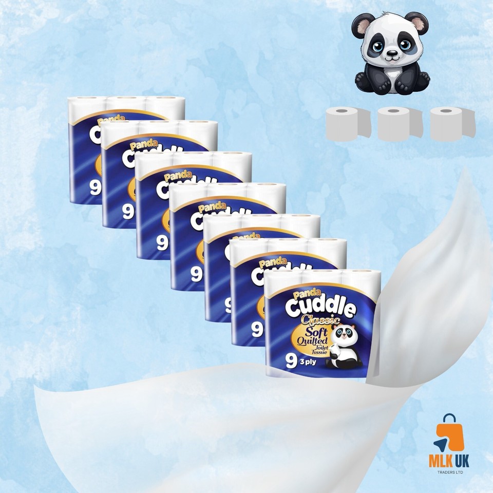 Panda Cuddle Classic 3 Ply Toilet Tissue Roll - 60 Rolls | eBay UK