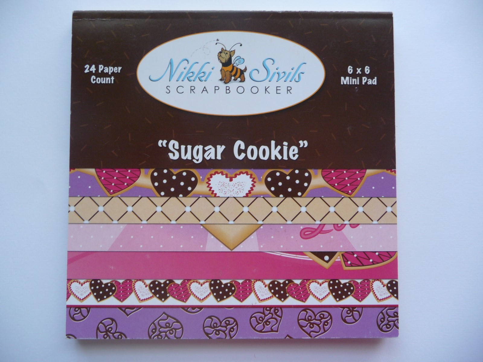 NIKKI SIVILS SCRAPBOOK 6X6 SUGAR COOKIE PAD ART CRAFTS CARDSTOCK MULTI ...