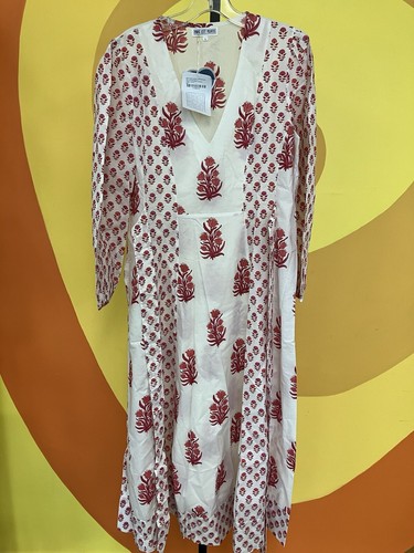 Pink City Prints Dress Big Buta NWT | Large | Strawberry Bouquet Boho ...