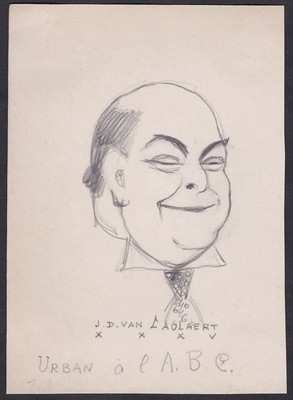 Charles Urban Producteur De Film Portrait De Cinéma Dessin Par Caulaert ...
