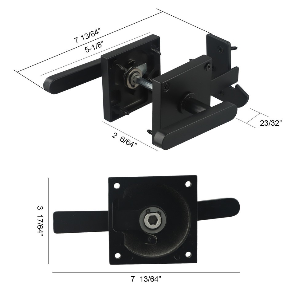 Mounting Screws Included Aluminum Barn Door Latch Quick Installation ...