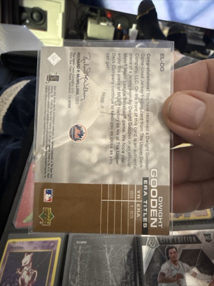 2002 UPPER DECK PIECE OF HISTORY DWIGHT GOODEN GAME JERSEY METS X319 | eBay