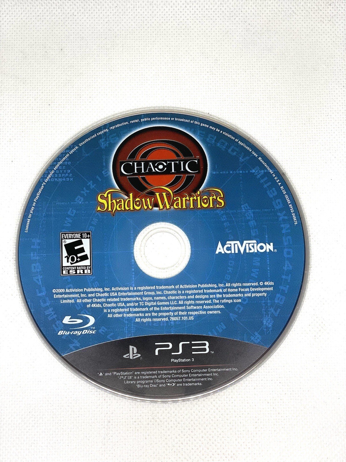 Chaotic Shadow Warriors PlayStation 3 PS3 Clean Tested Tracking Free ...
