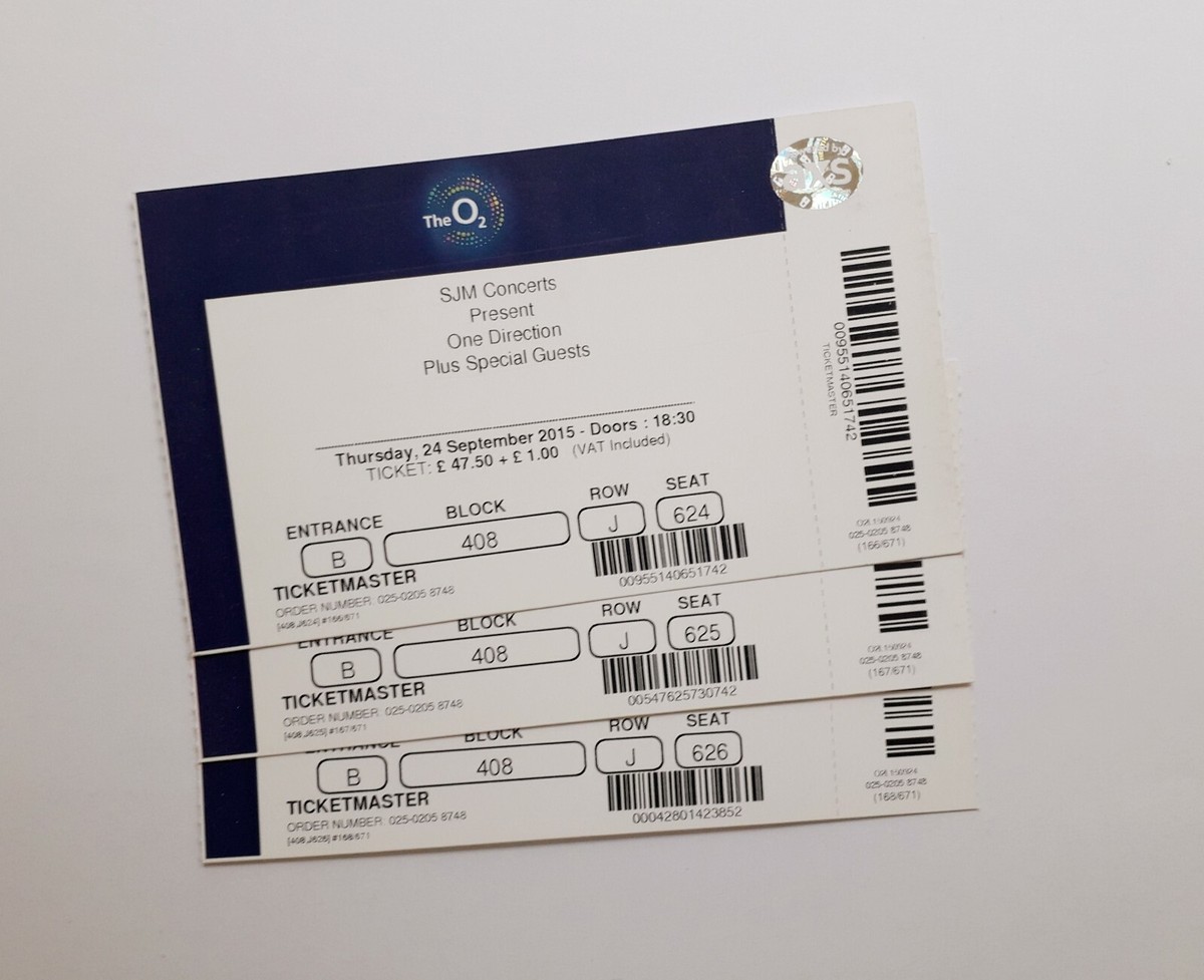 One Direction Concert Ticket