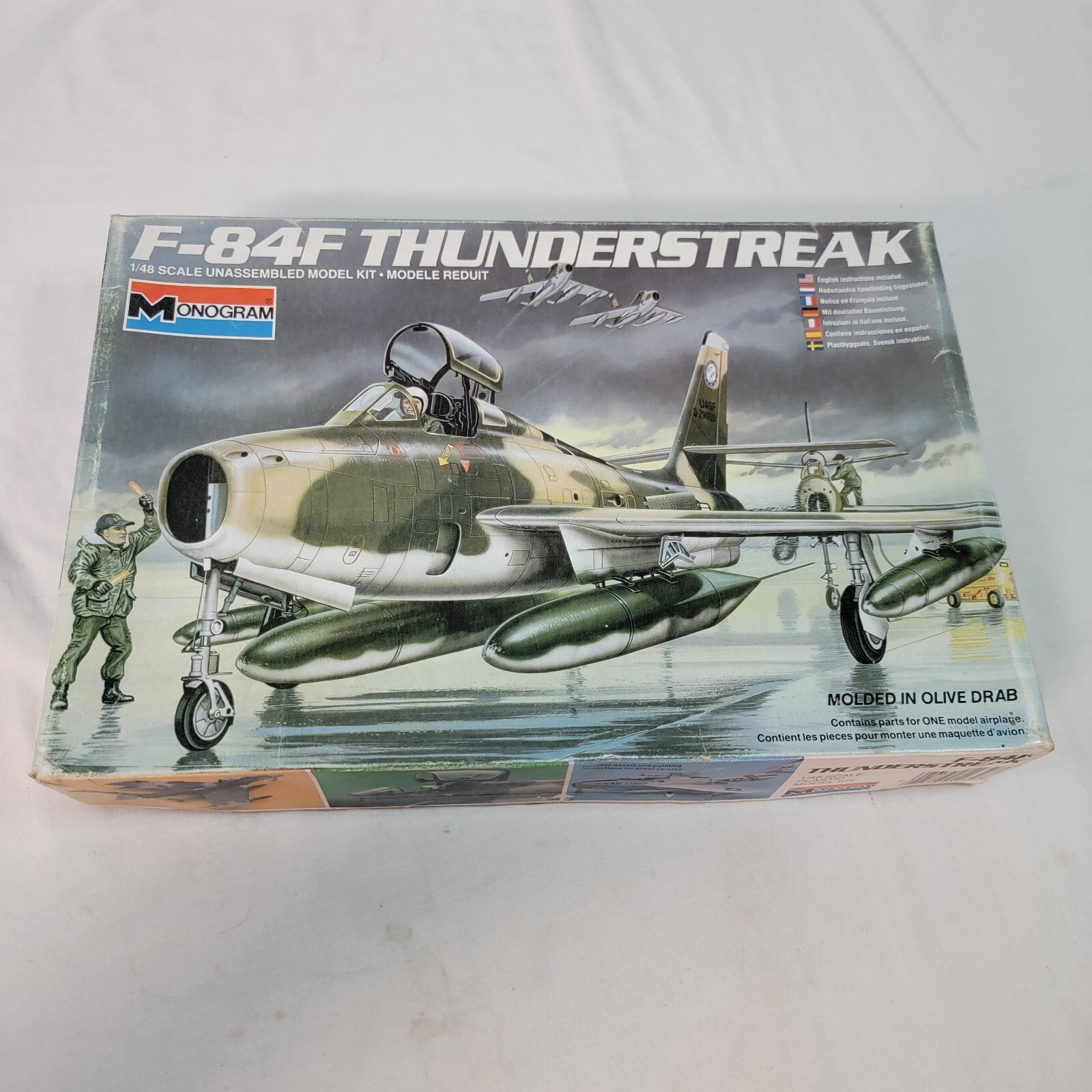Monogram F-84F Thunderstreak Model Kit 1/48 5432 Open Box | eBay