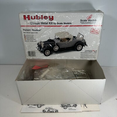 Hubley JLE Scale Models 4018 9" Packard Roadster Unassembled Metal Auto ...
