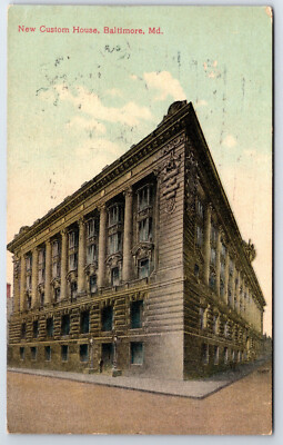 Postcard MD, NEW CUSTOM HOUSE, Baltimore, Maryland, c1909 Posted MD1 | eBay