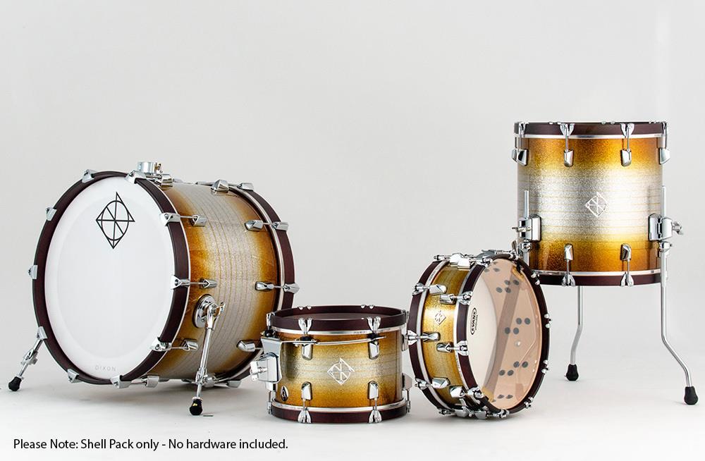Dixon Artisan Series 4-Pce Drum Kit in Stardust Gold Lacquer Finish ...