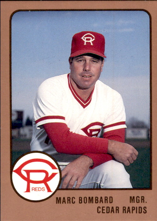 1988 Cedar Rapids Reds ProCards #1144 Marc Bombard Manager - NM ...