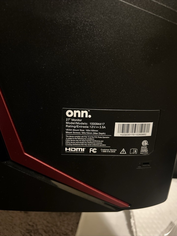 ONN 100094417 27" Curved FHD Gaming Monitor 681131420785 | eBay