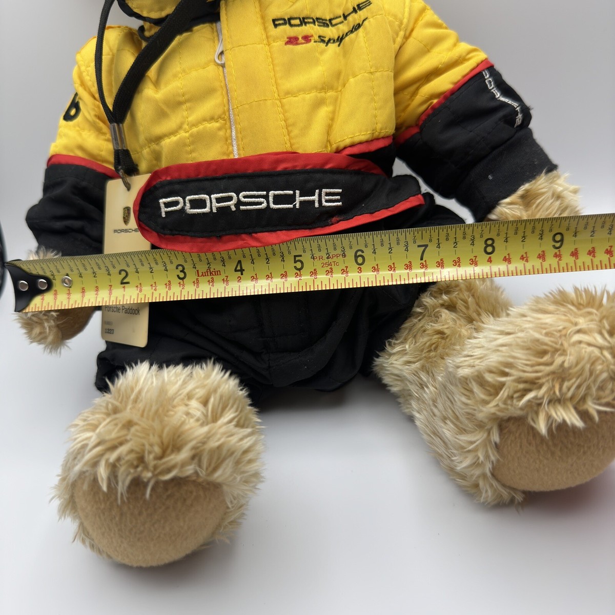 Porsche Motorsports Collectible Teddy Bear 16” Yellow Race Porsche Motorsports Collectible Teddy Bear 16” Yellow Race