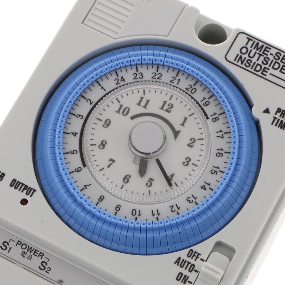 24H Chronometry Timer Mechanical Switch Industrial Analogue Timer -100 ...