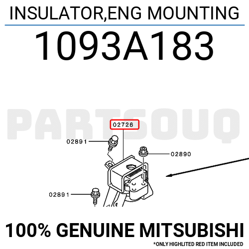 1093A183 Genuine Mitsubishi INSULATOR,ENG MOUNTING | eBay