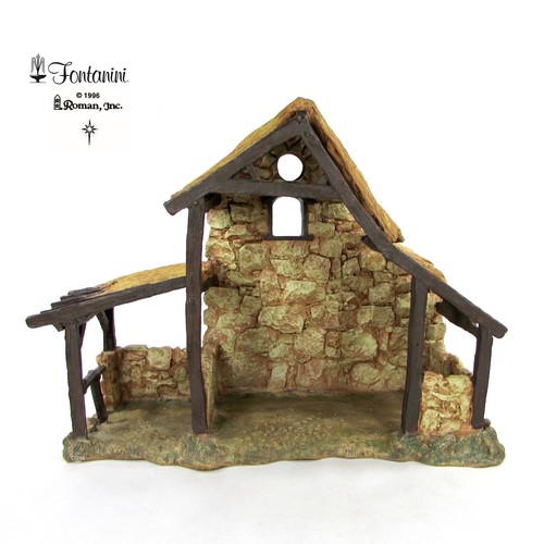 Fontanini 1996 STABLE 16" Building for 5" Scale Nativity Illuminated ...