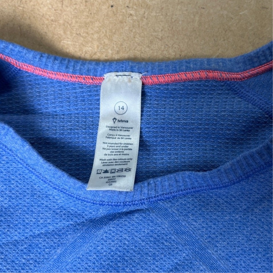 Ivivva Swiftly Long Sleeve Activewear Tee Size 14 | eBay